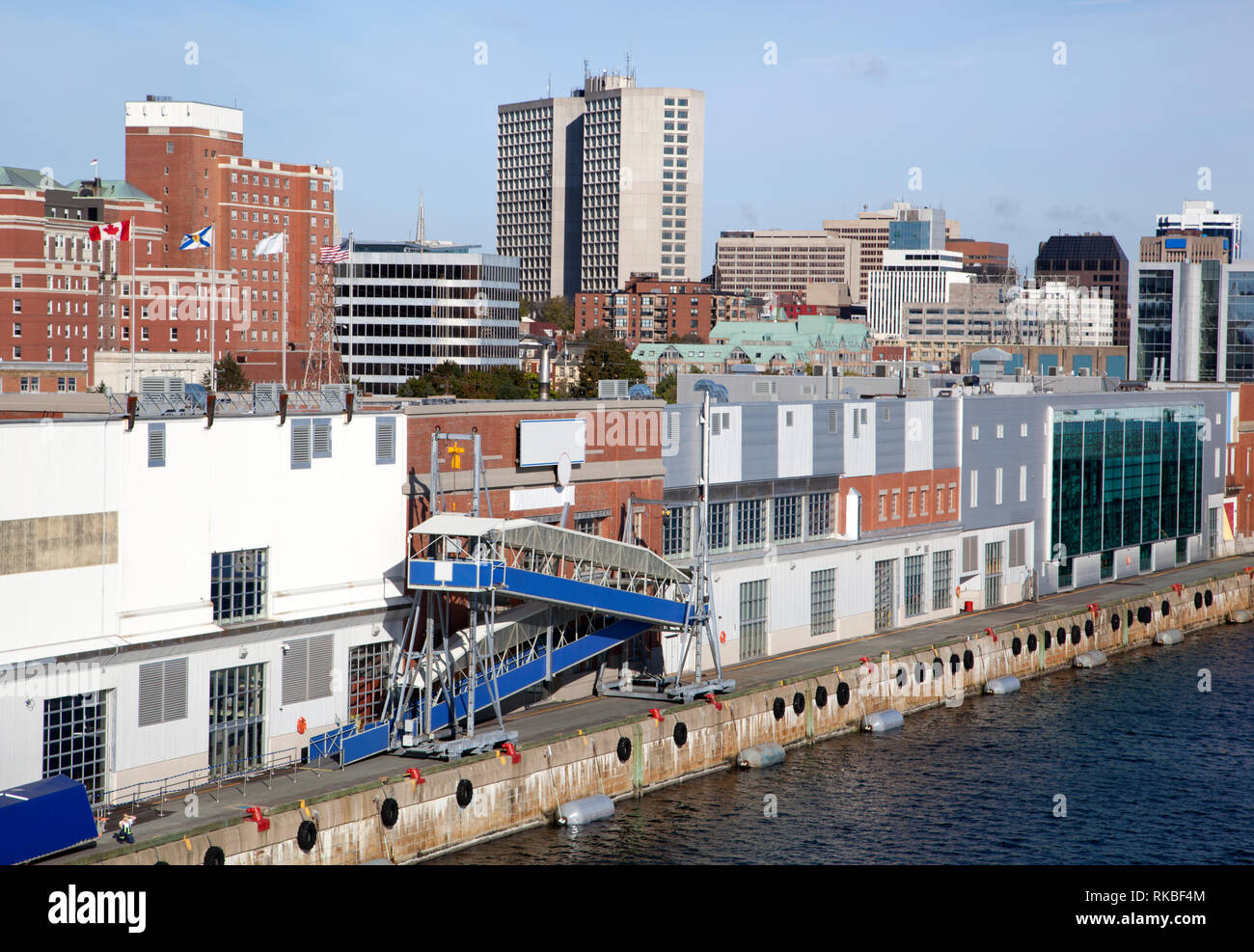 The view of a port terminal and Halifax downtown in a background (Nova ...