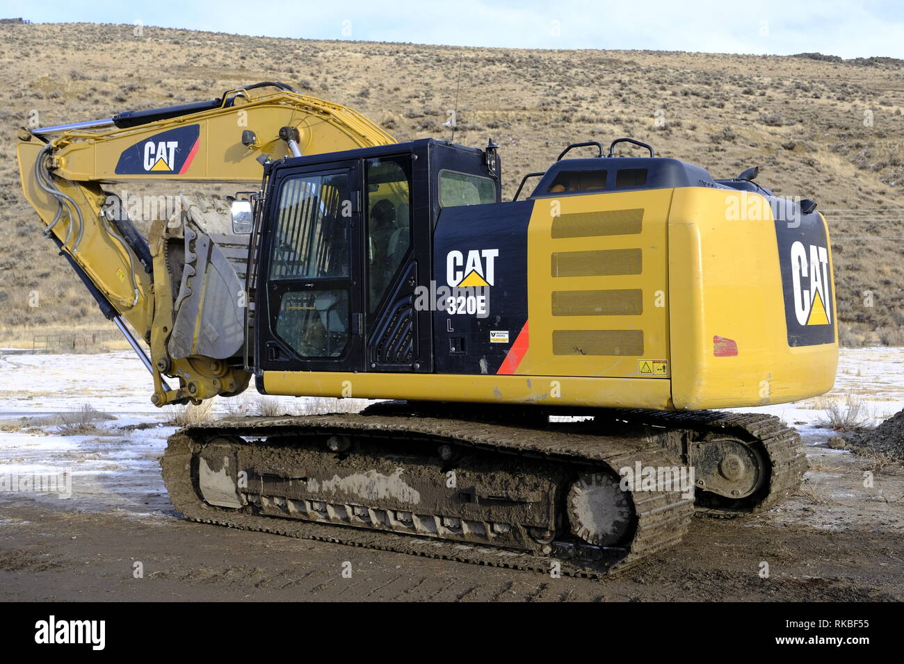 Cat Excavator Digging