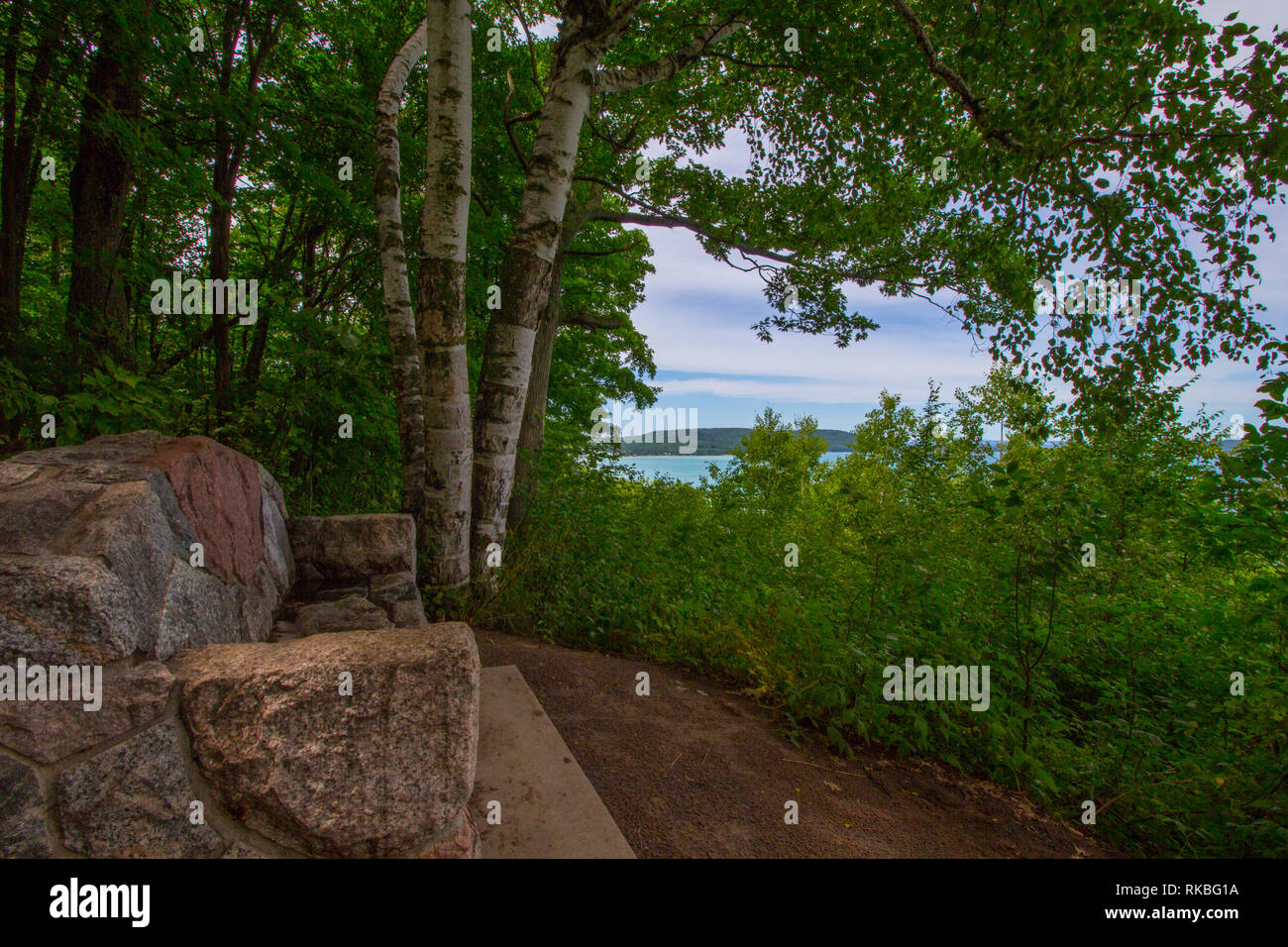 Glen Lake View from Inspiration Point, Michigan Stock Photo - Alamy