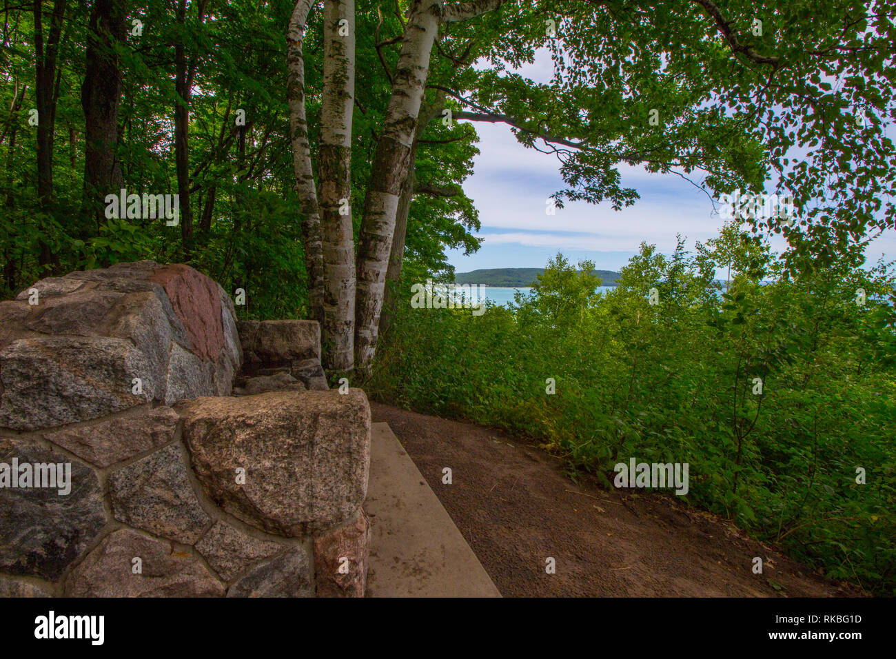 Glen Lake View from Inspiration Point, Michigan Stock Photo - Alamy