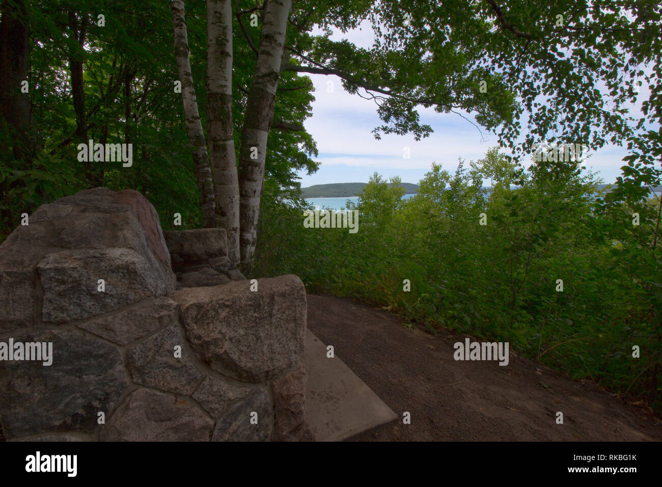 Glen Lake View from Inspiration Point, Michigan Stock Photo - Alamy