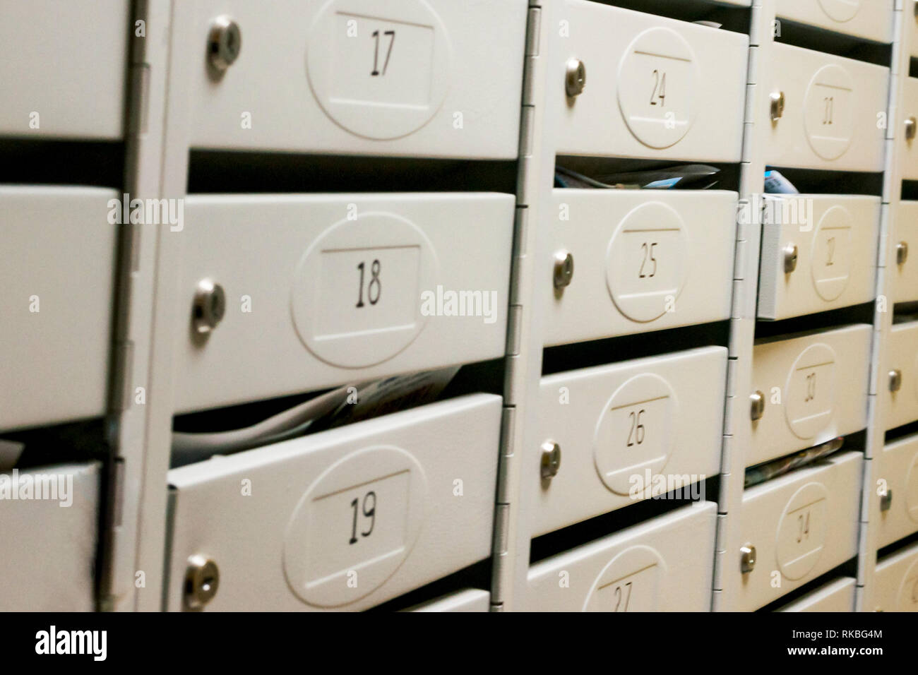 Mail Post Boxes In Apartment High Resolution Stock Photography and ...