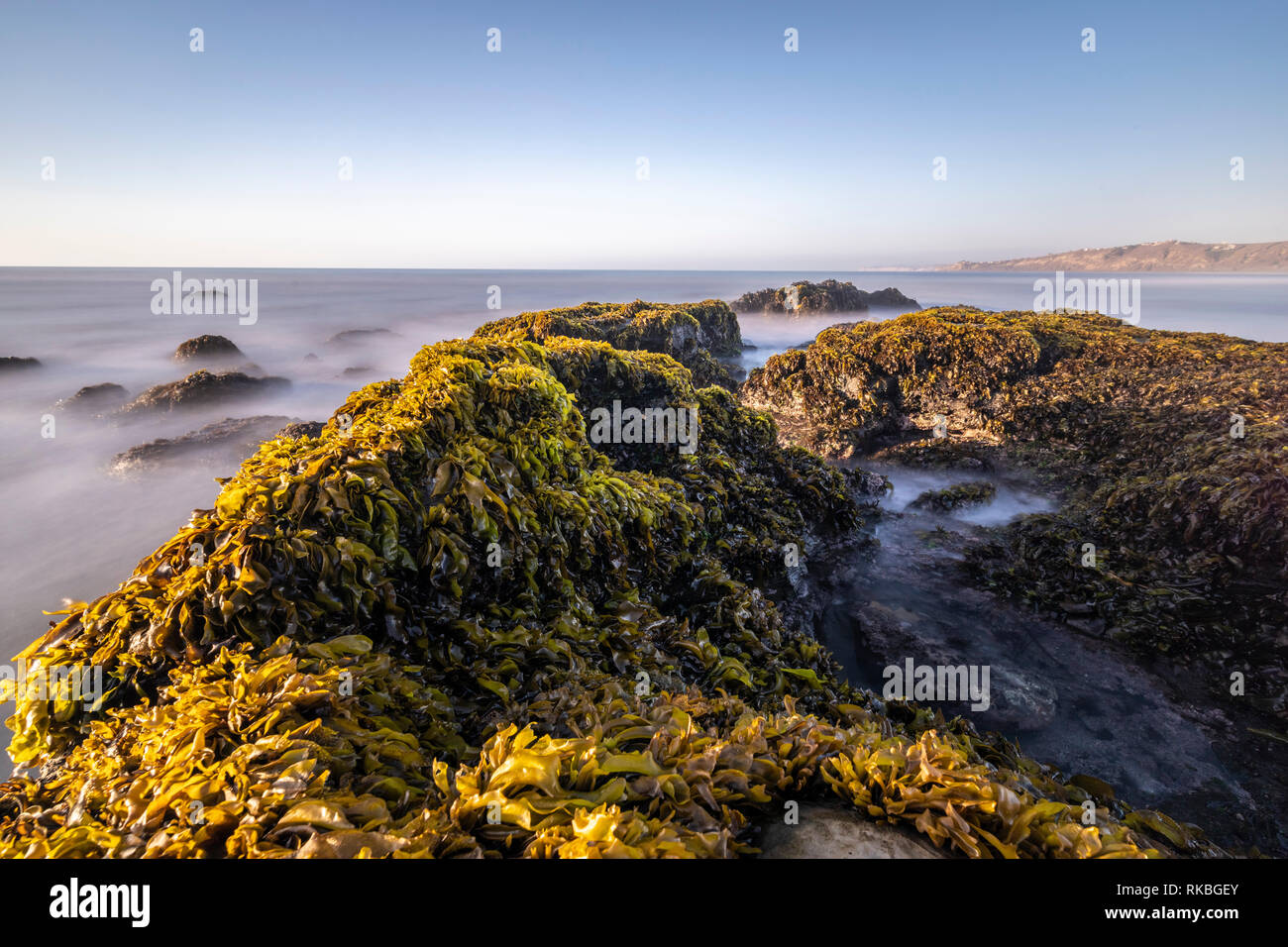 Amazing Las Brisas beach an awe sea coastline landscape on a wild ...