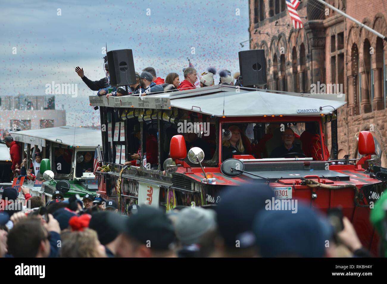 The Red Sox 2018 World Series Championship Duck Boat Parade in Boston's ...