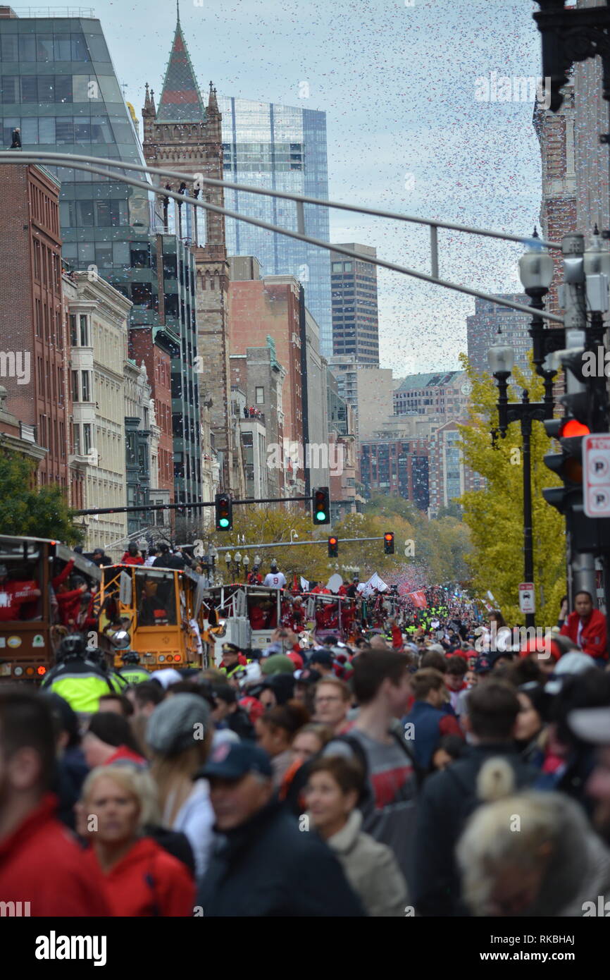 The Red Sox 2018 World Series Championship Duck Boat Parade in Boston's ...
