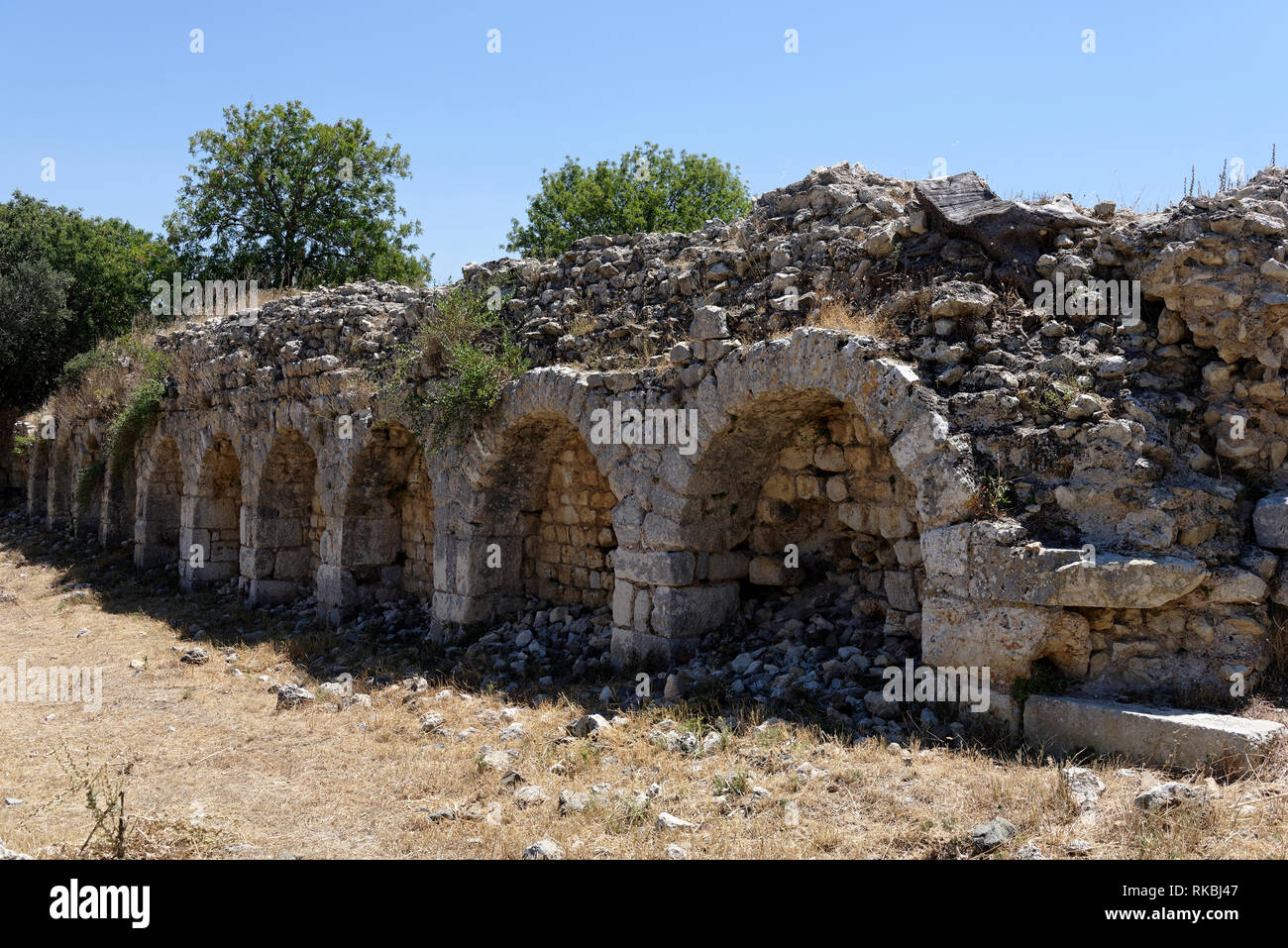 Water barrel vaulted arched cistern dating from the Roman period ...