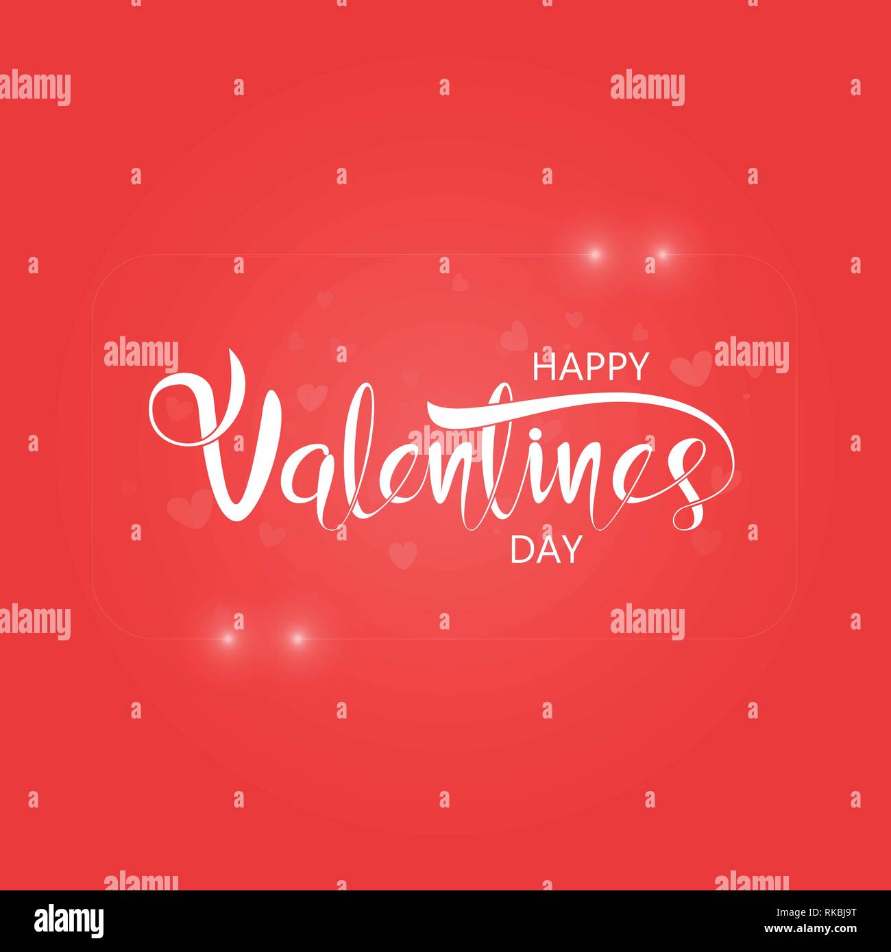 Happy Valentines Day Typography Poster Handwritten Calligraphy Text