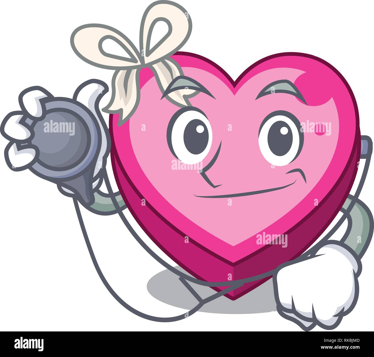 Doctor box heart in shape of mascot vector illustration Stock Vector ...