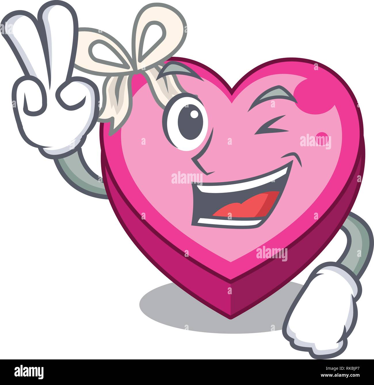 Two finger heart character hi-res stock photography and images - Alamy