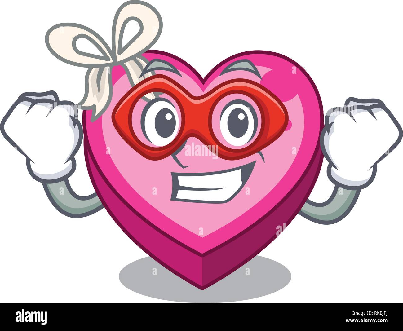 Super hero Heart box isolated in the character vector illustration ...