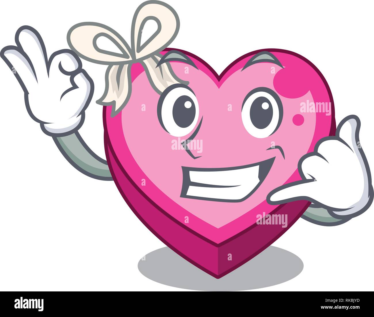 Call me heart box in the cartoon sleep Stock Vector Image & Art - Alamy