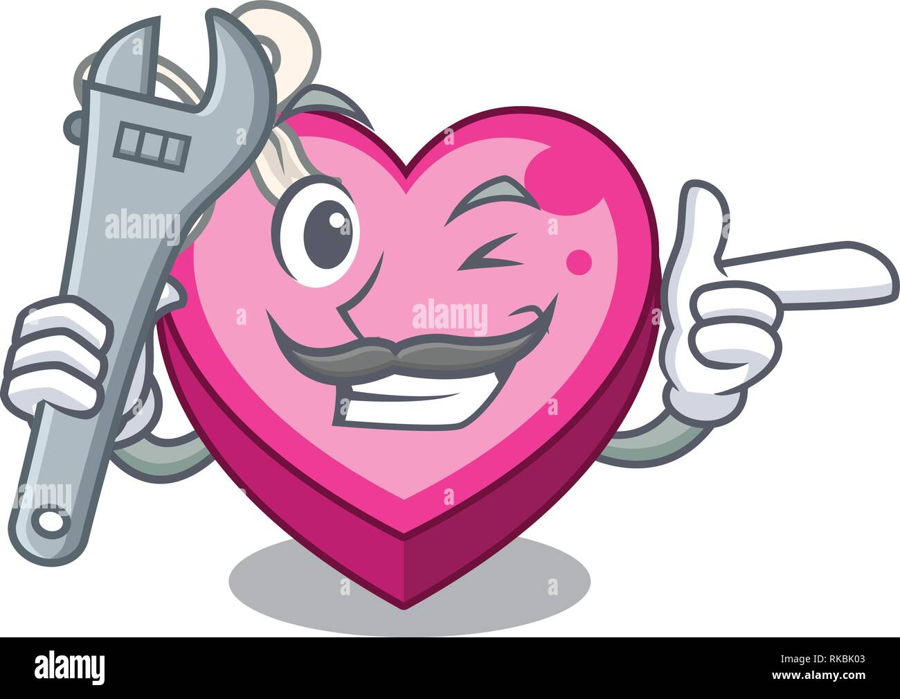 Mechanic heart box in the cartoon sleep Stock Vector Image & Art - Alamy