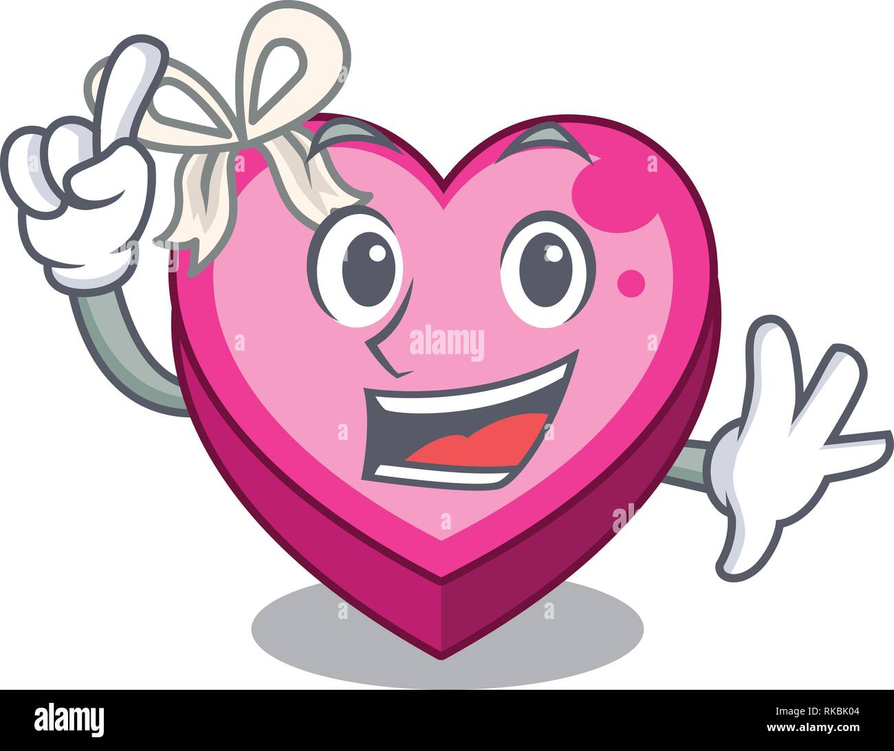 Finger Heart Box In The Cartoon Sleep Stock Vector Image And Art Alamy