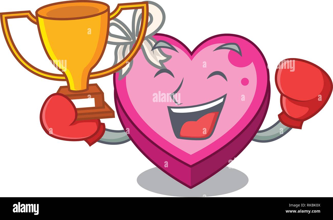 Boxing Winner Heart Box In The Cartoon Sleep Stock Vector Image And Art