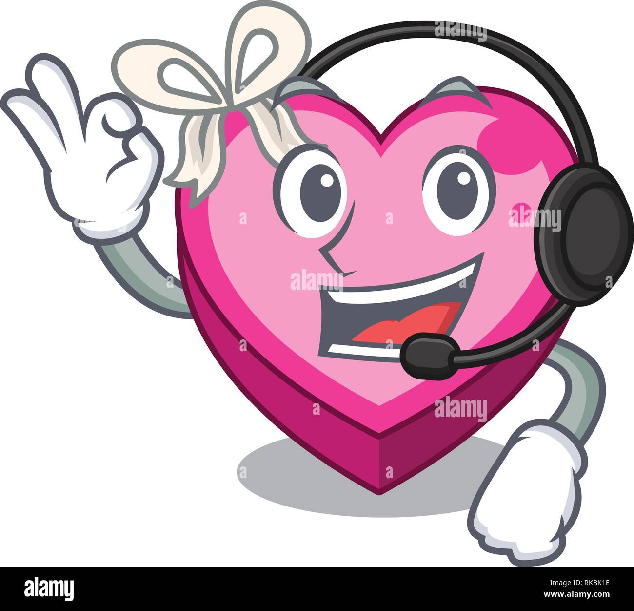 With Headphone Heart Box In The Cartoon Sleep Stock Vector Image And Art