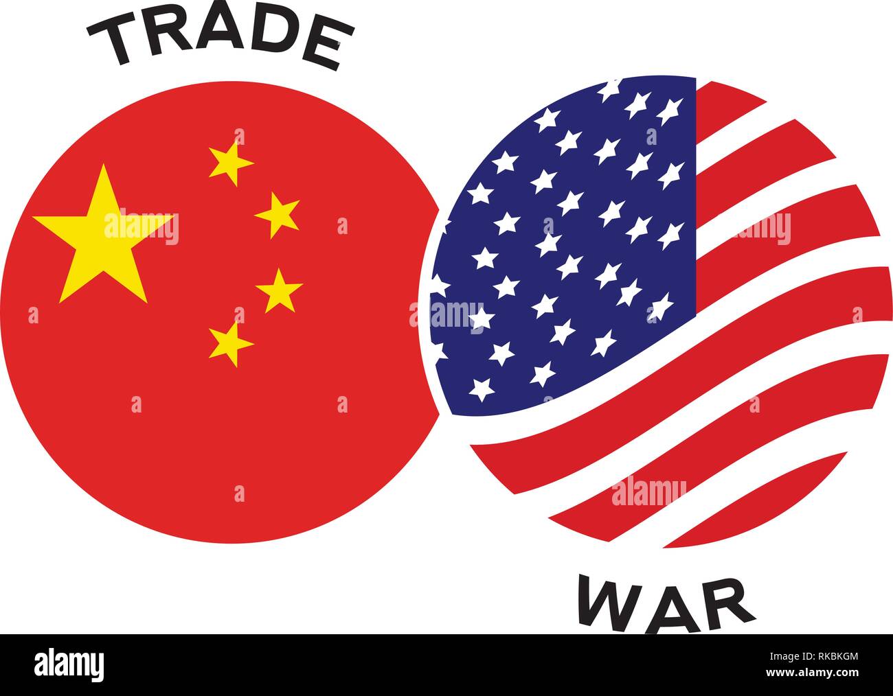 Abstract trade war background with some special objects Stock Vector ...