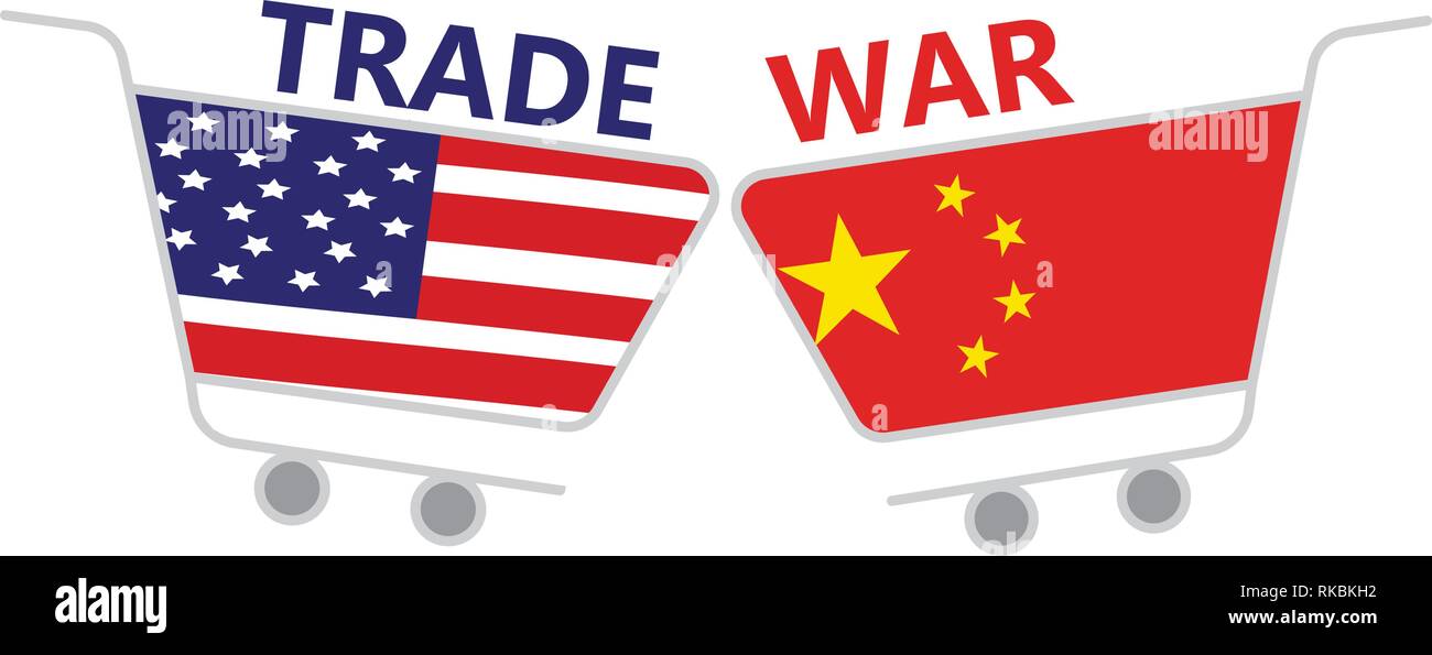 Abstract trade war background with some special objects Stock Vector ...