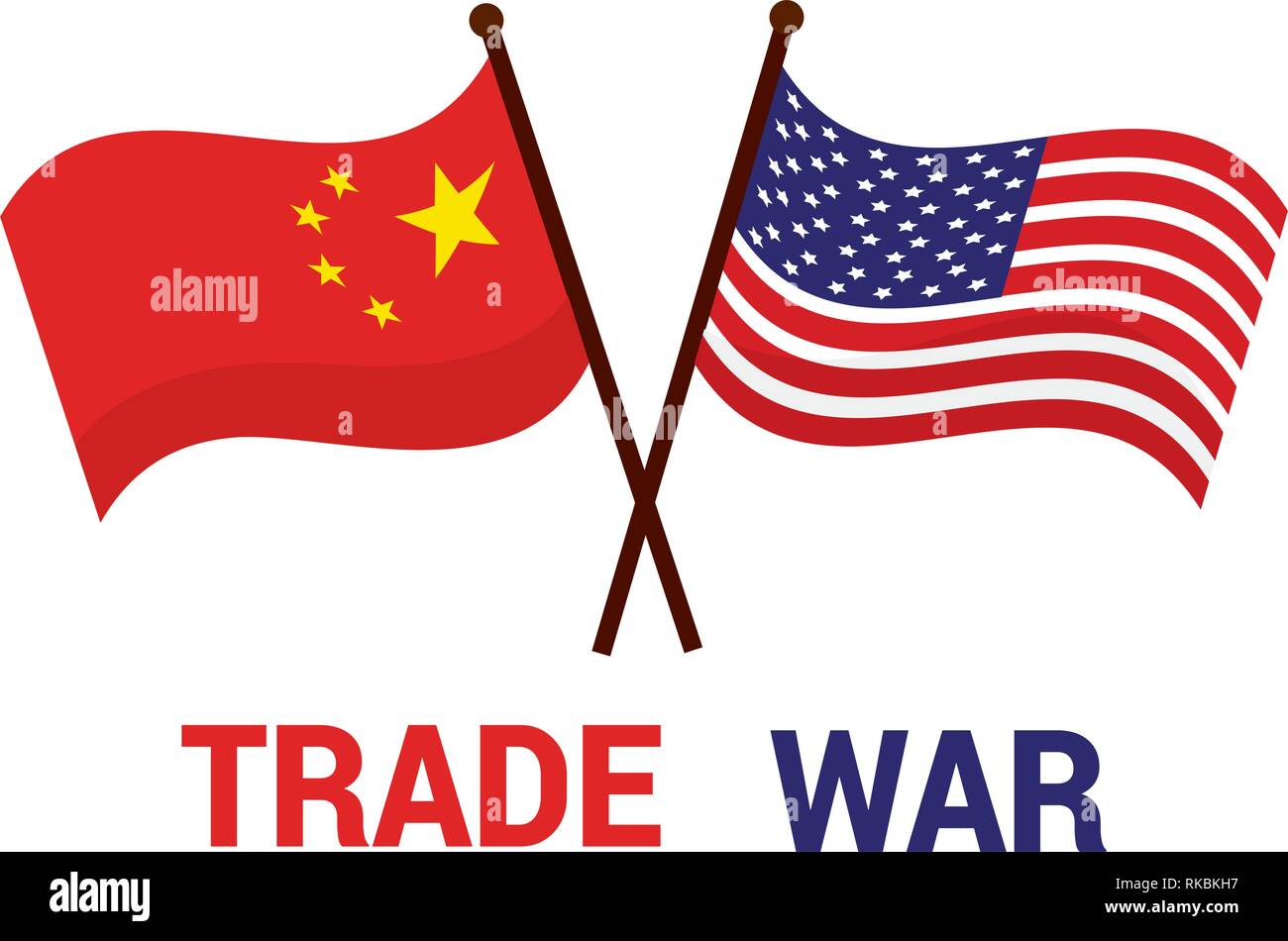 Abstract trade war background with some special objects Stock Vector ...