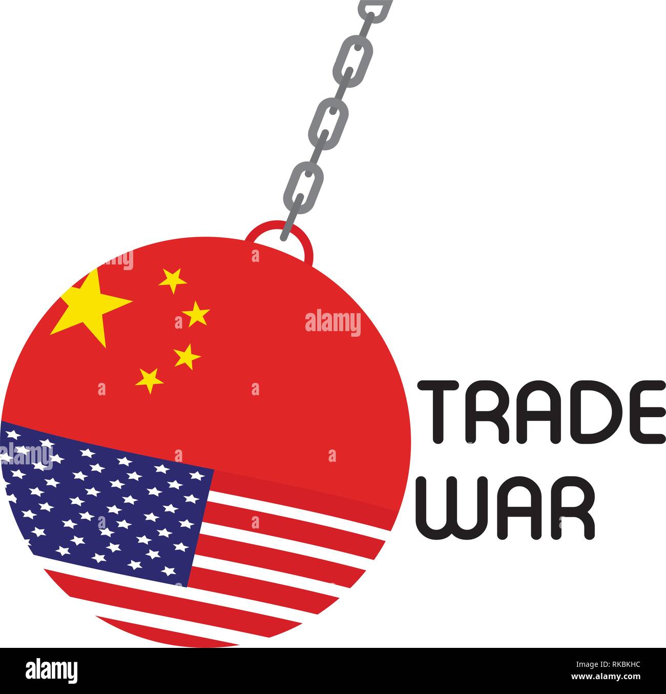 Abstract trade war background with some special objects Stock Vector ...