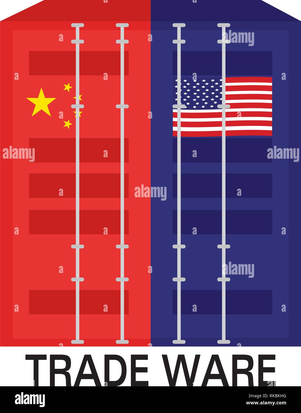 Abstract trade war background with some special objects Stock Vector ...