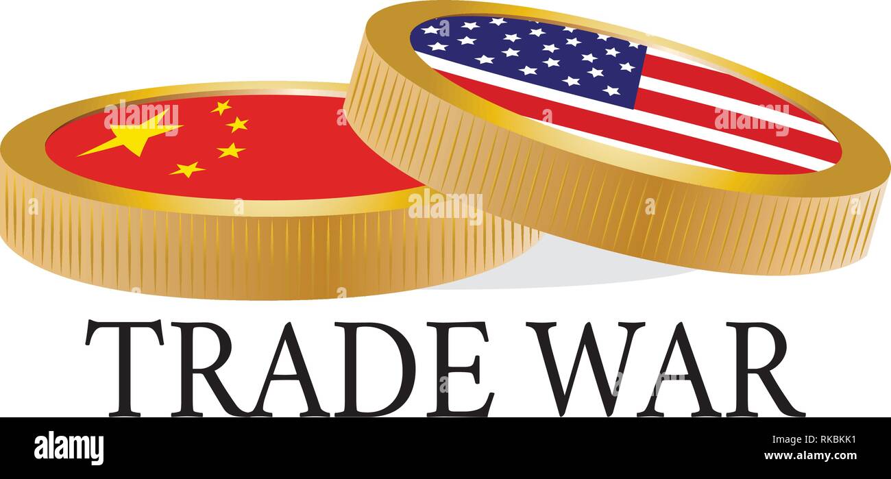 Abstract trade war background with some special objects Stock Vector ...