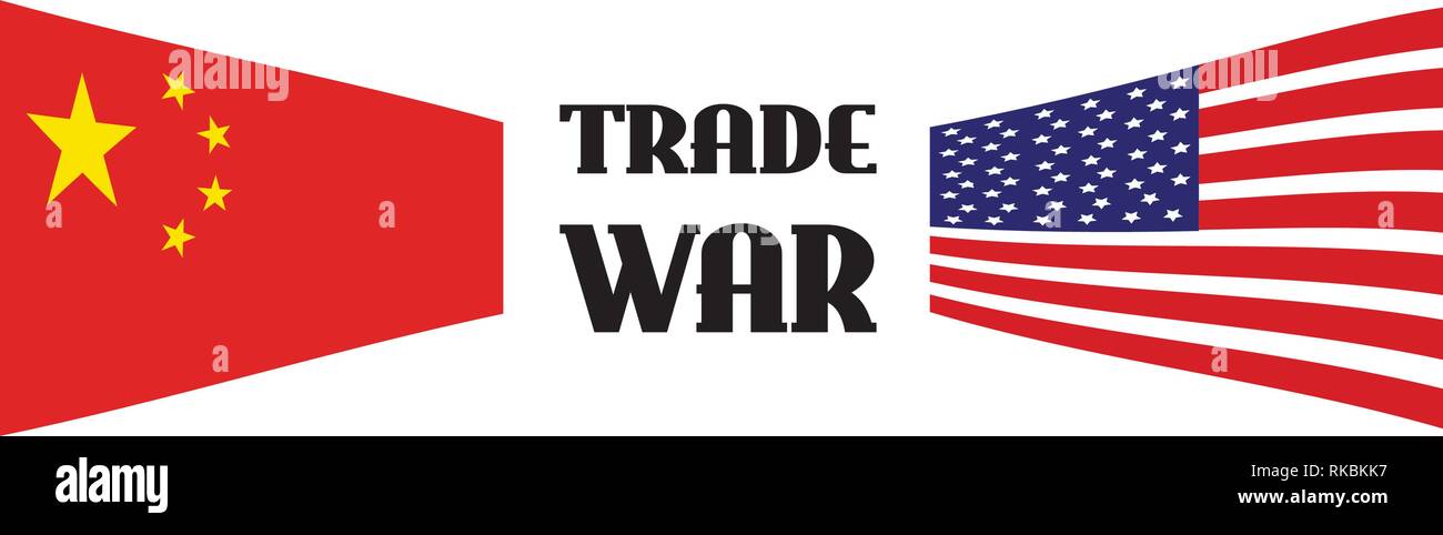 Abstract trade war background with some special objects Stock Vector ...