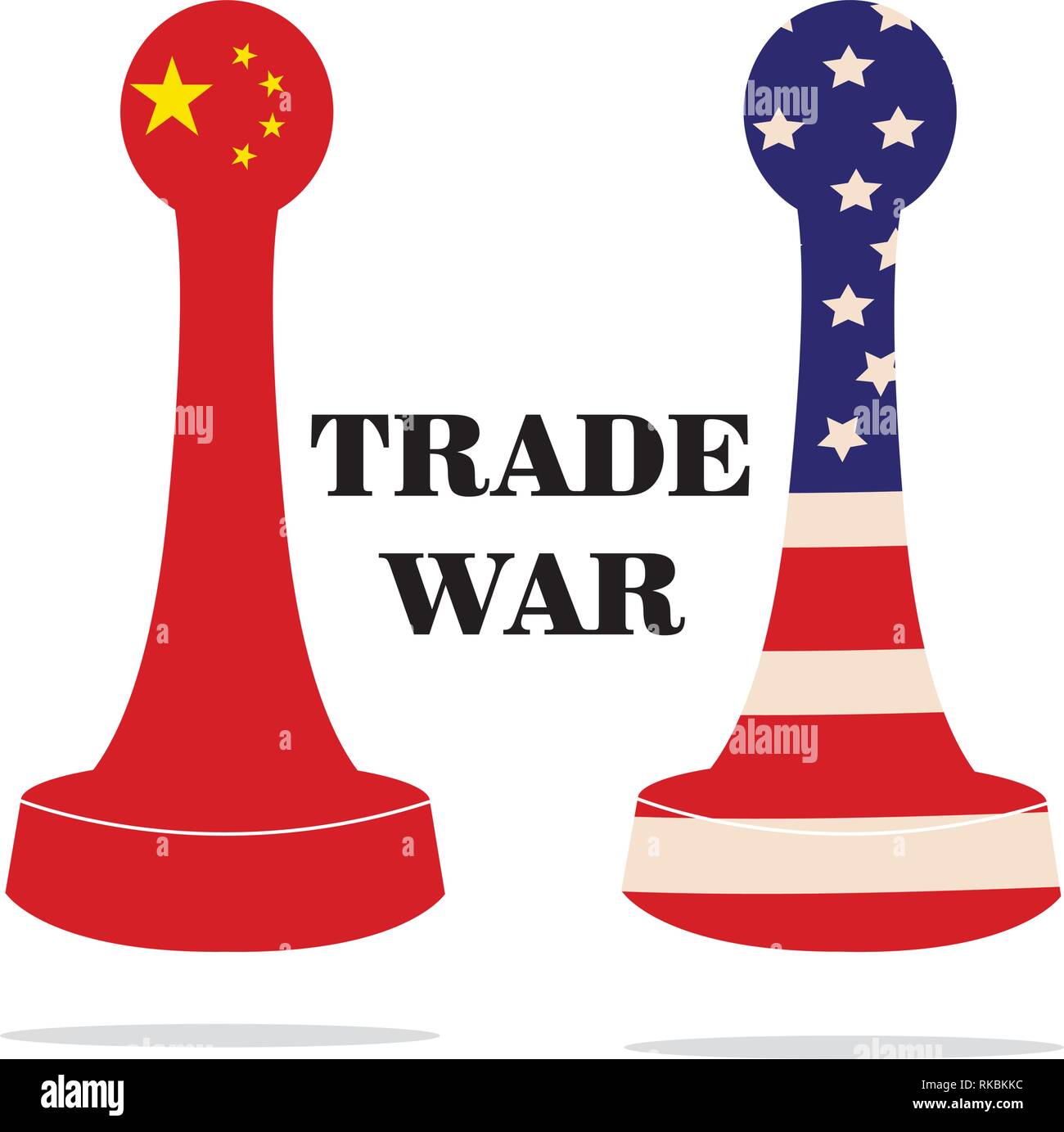 Abstract trade war background with some special objects Stock Vector ...