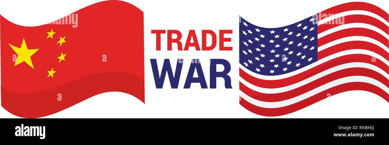 Abstract trade war background with some special objects Stock Vector ...