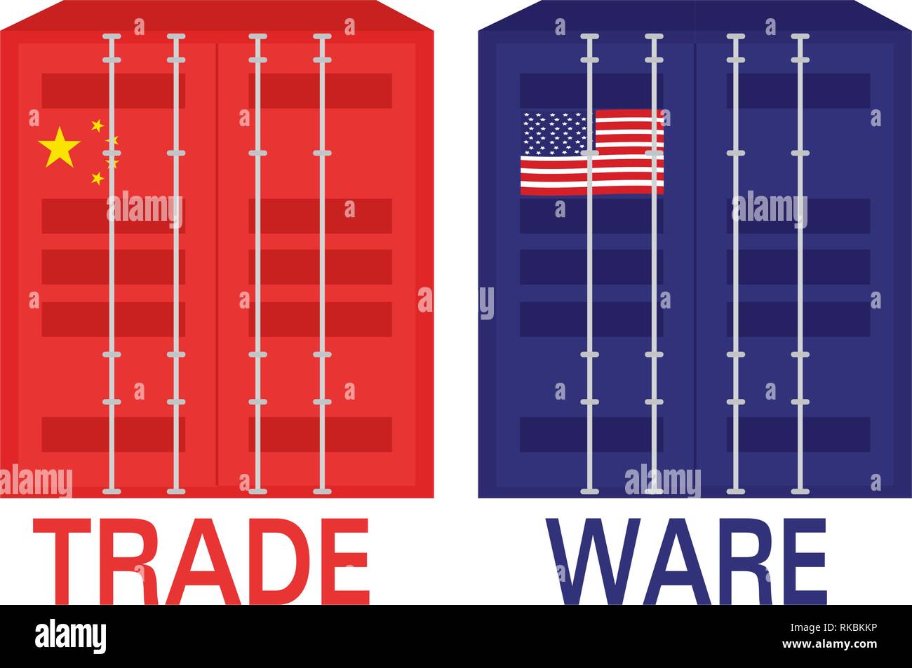 Abstract trade war background with some special objects Stock Vector ...
