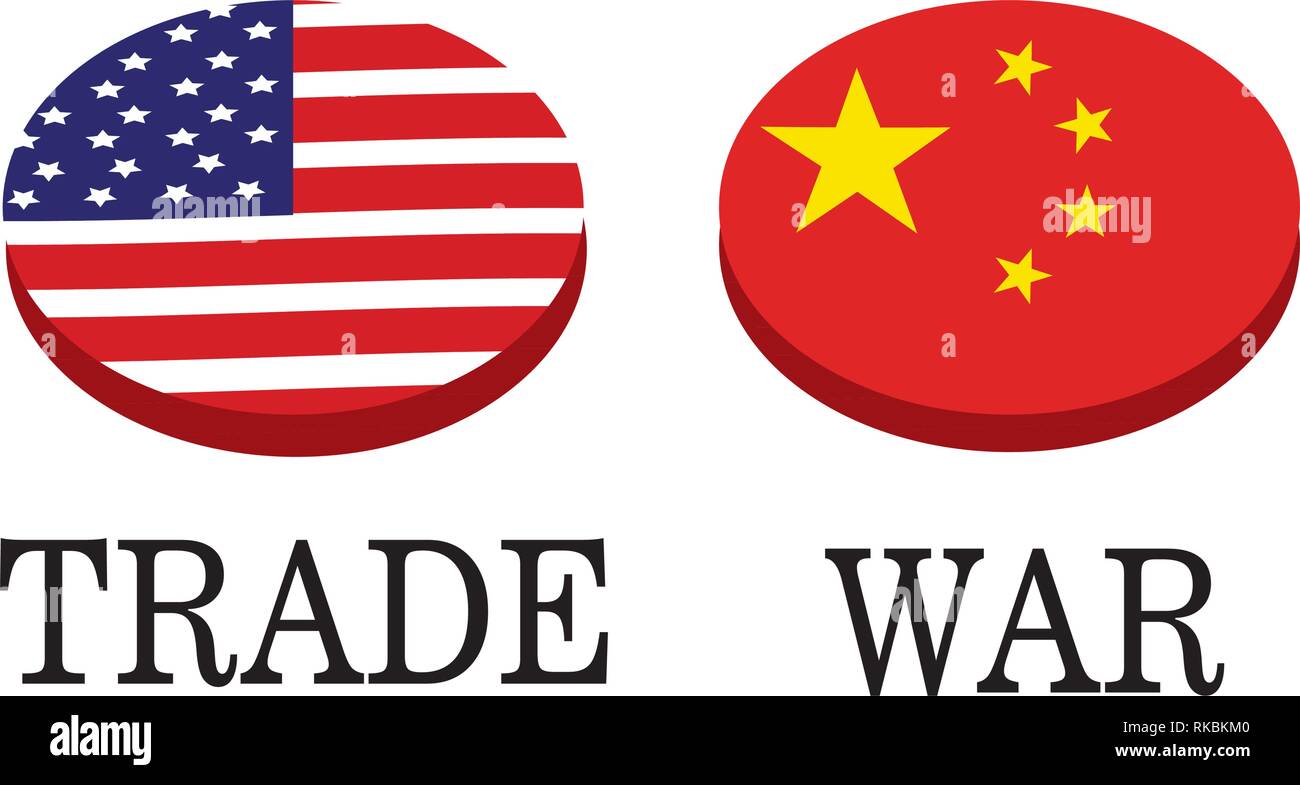 Abstract trade war background with some special objects Stock Vector ...