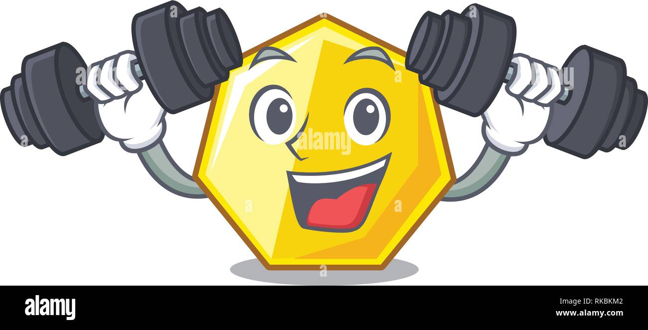 Fitness heptagon in the a cartoon shape vector illustration Stock ...