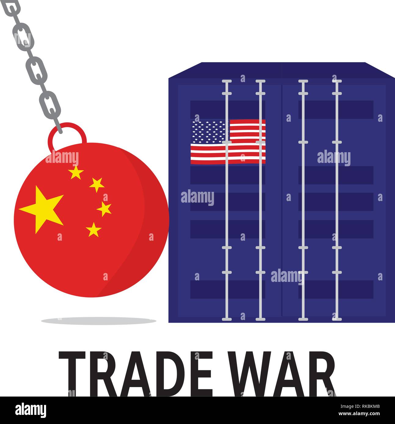 Abstract trade war background with some special objects Stock Vector ...