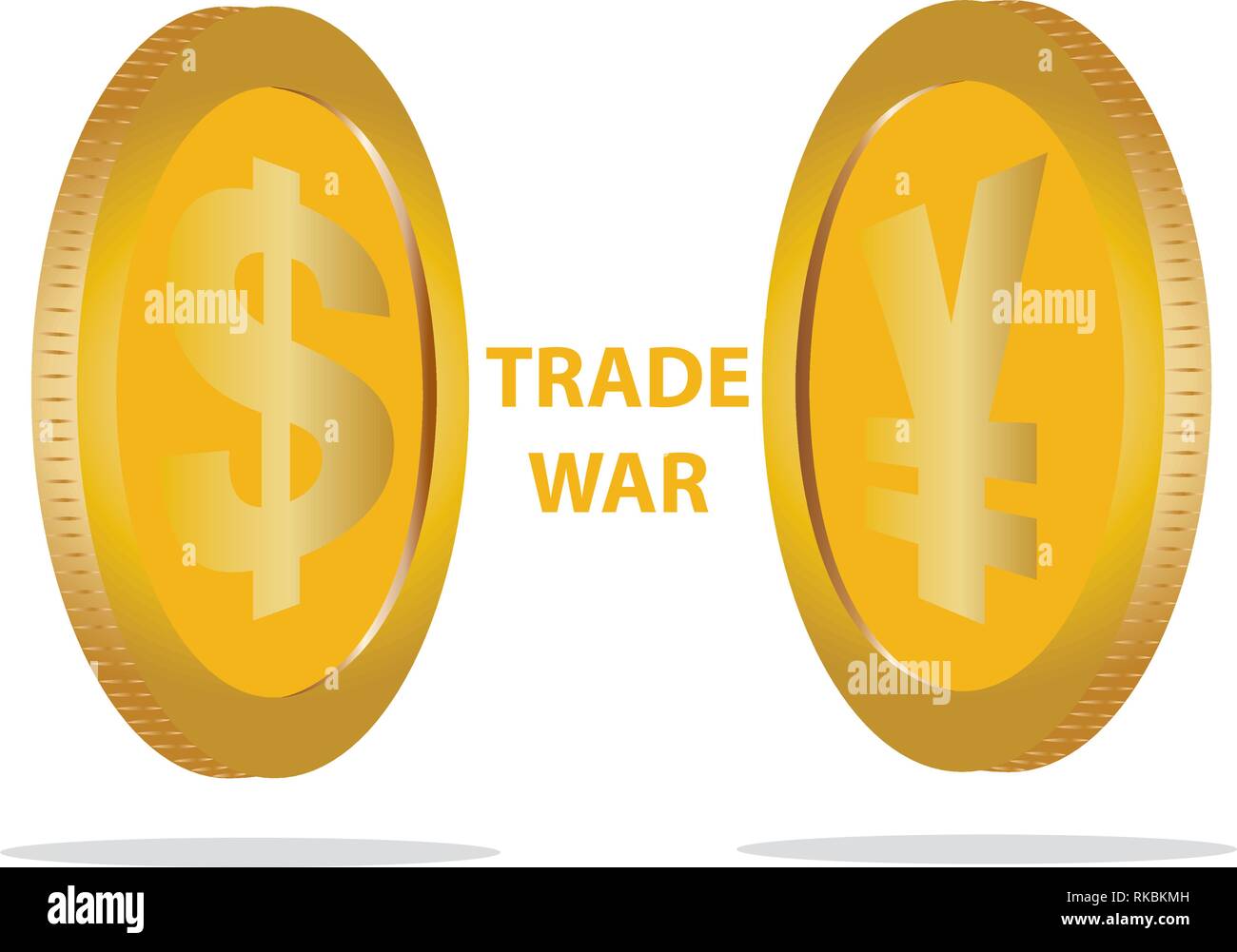 Abstract trade war background with some special objects Stock Vector ...