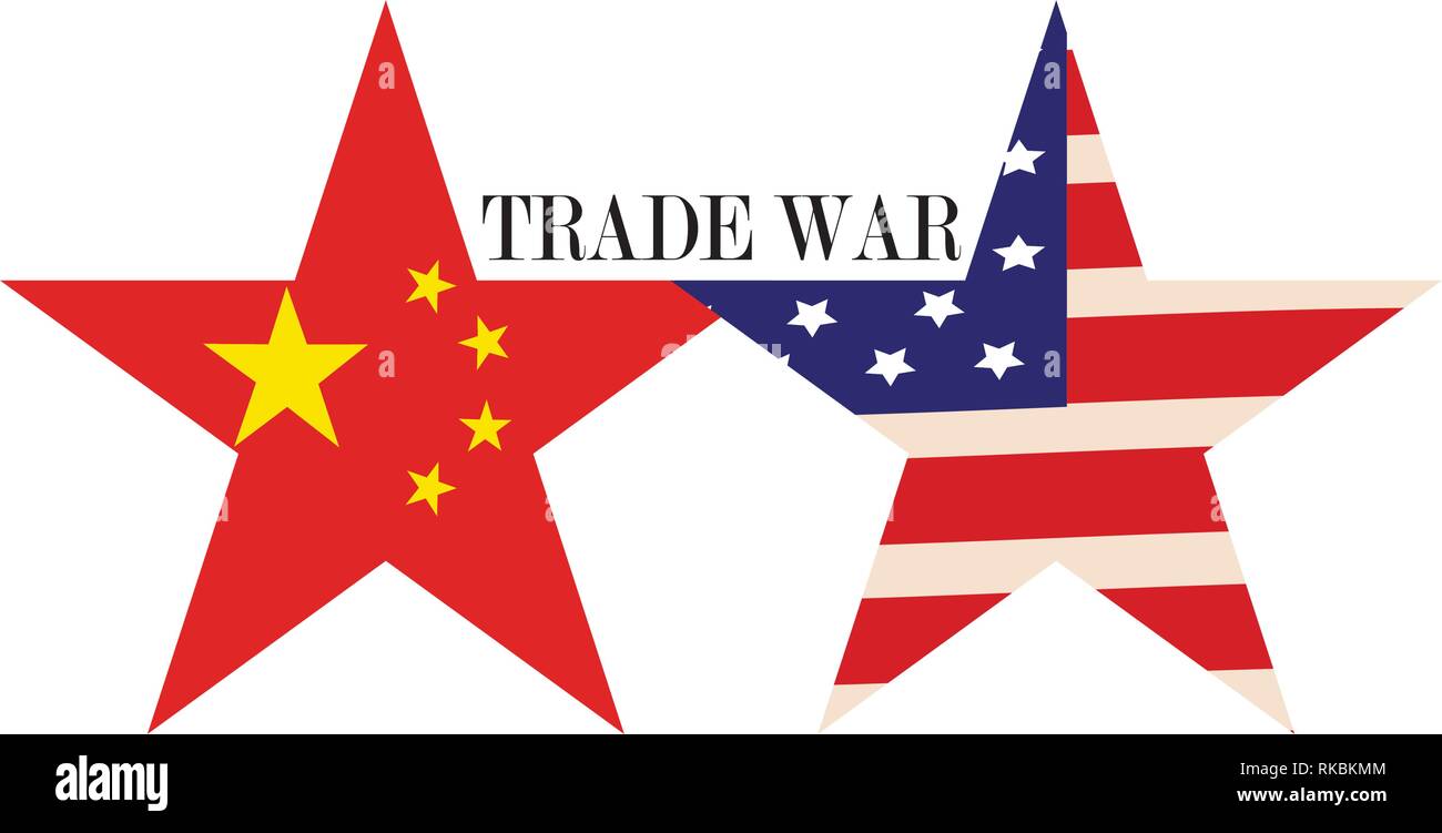 Abstract trade war background with some special objects Stock Vector ...