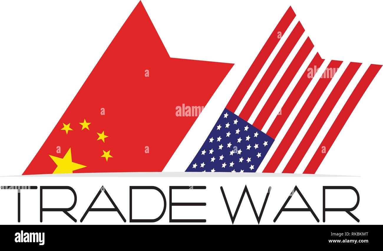Abstract trade war background with some special objects Stock Vector ...