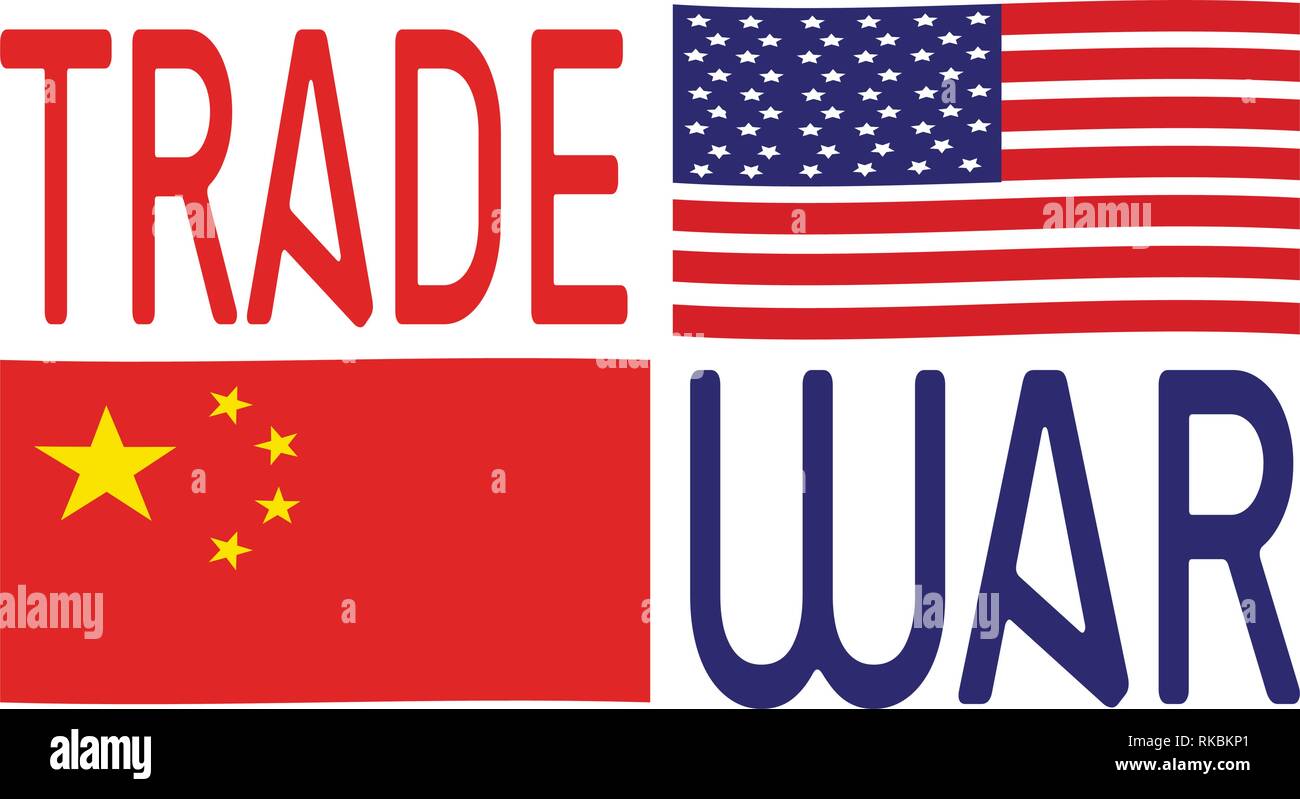 Abstract trade war background with some special objects Stock Vector ...