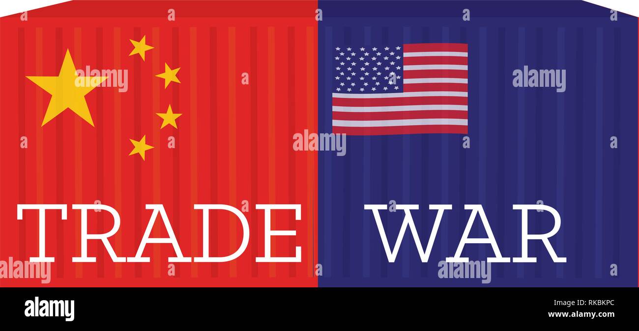 Abstract trade war background with some special objects Stock Vector ...
