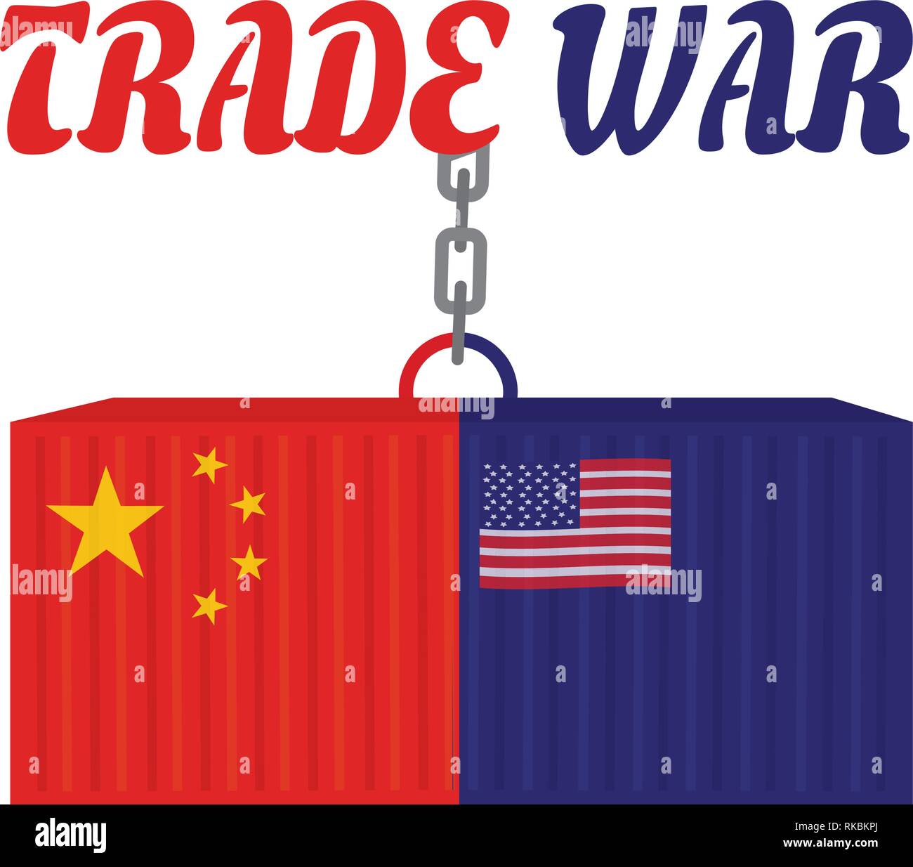 Abstract trade war background with some special objects Stock Vector ...