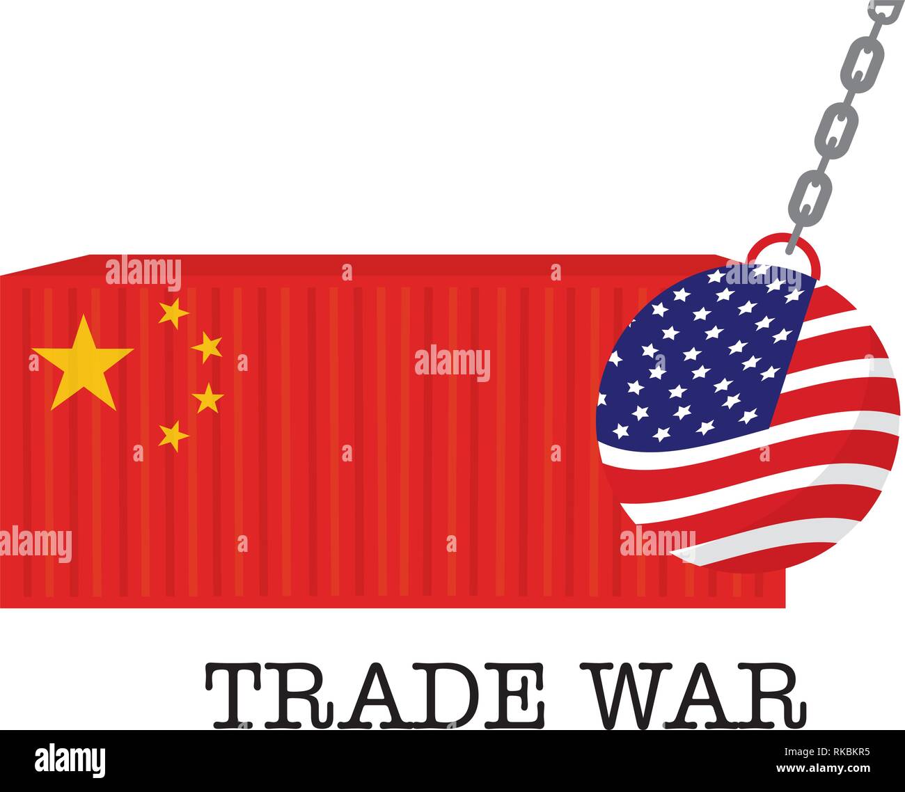 Abstract trade war background with some special objects Stock Vector ...