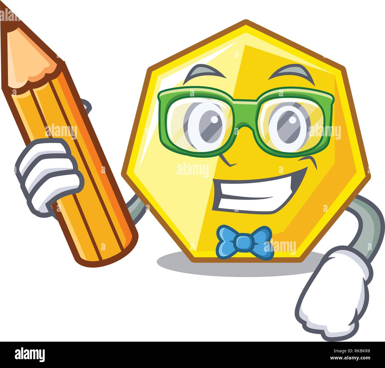 Student heptagon isolated with in the mascot vector illustration Stock ...