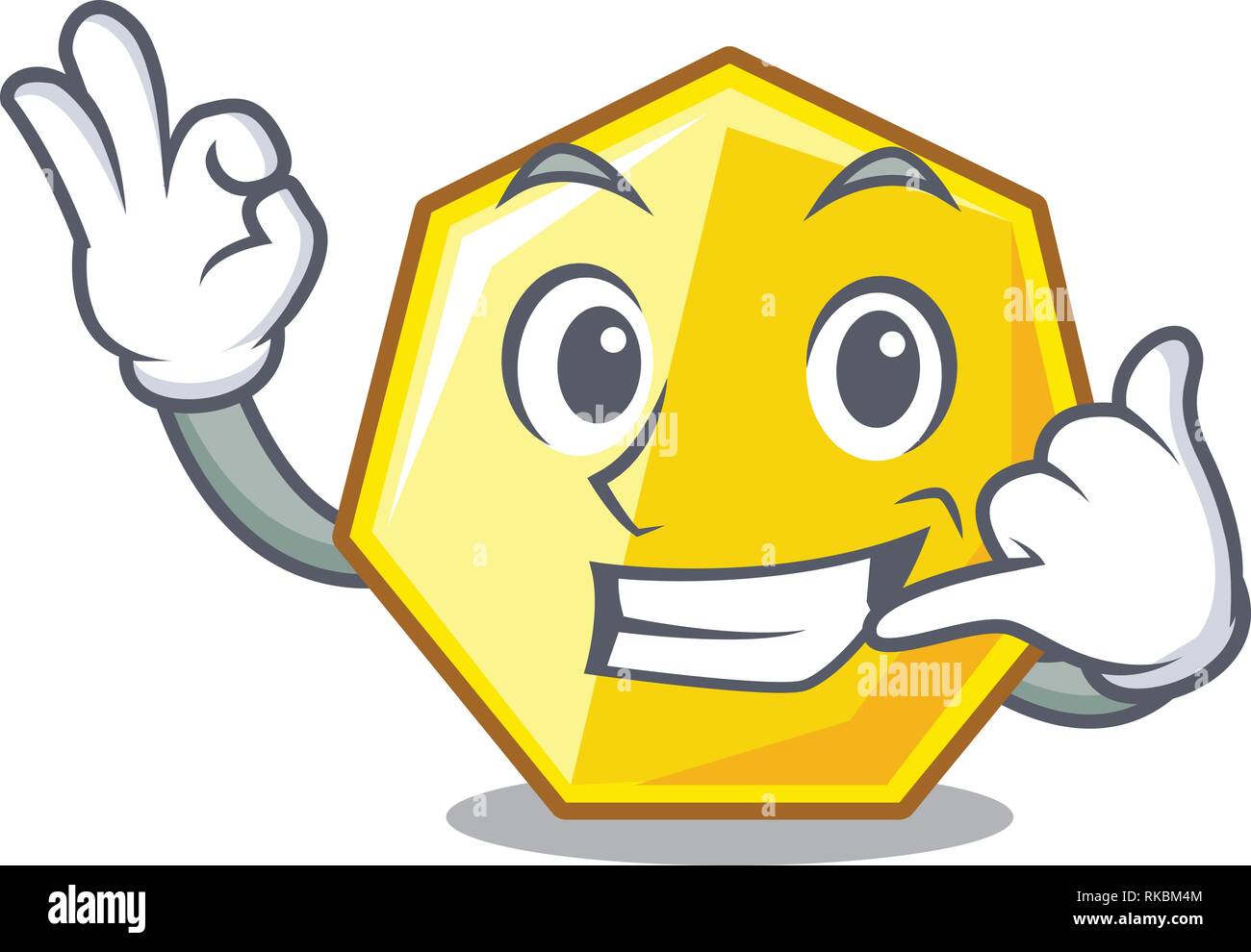 Heptagon cartoon hi-res stock photography and images - Alamy