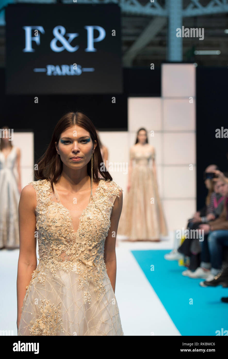 10 February 2019. Ready to wear Catwalk fashion show at Pure London ...