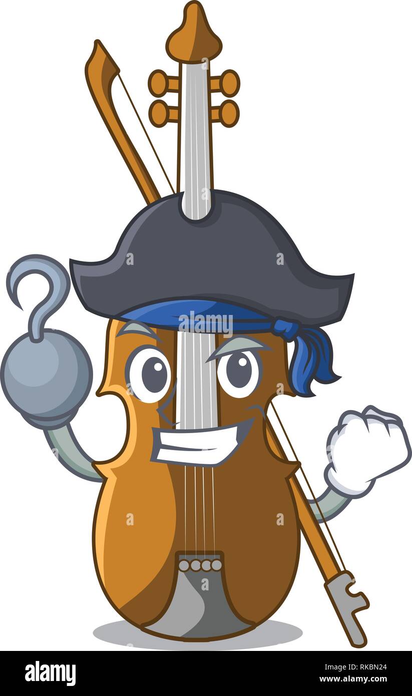 Pirate violin in the a character shape vector illustration Stock Vector ...