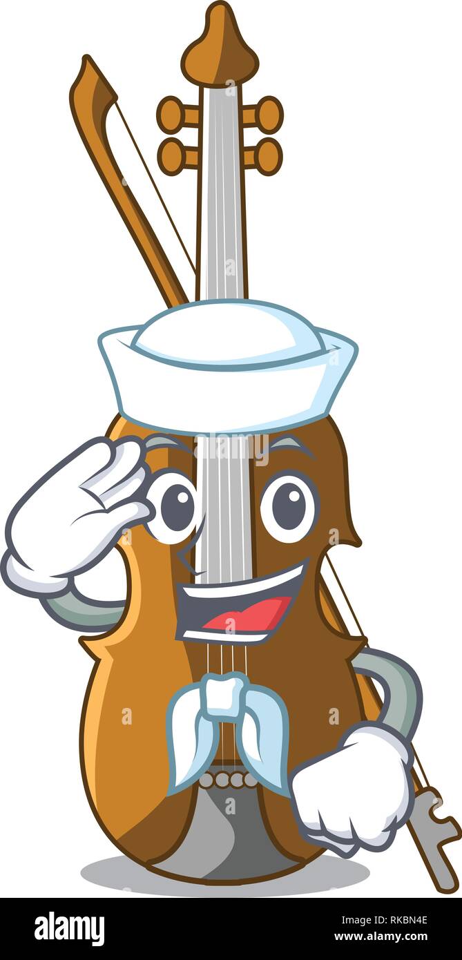 Sailor violin in the a character shape vector illustration Stock Vector ...