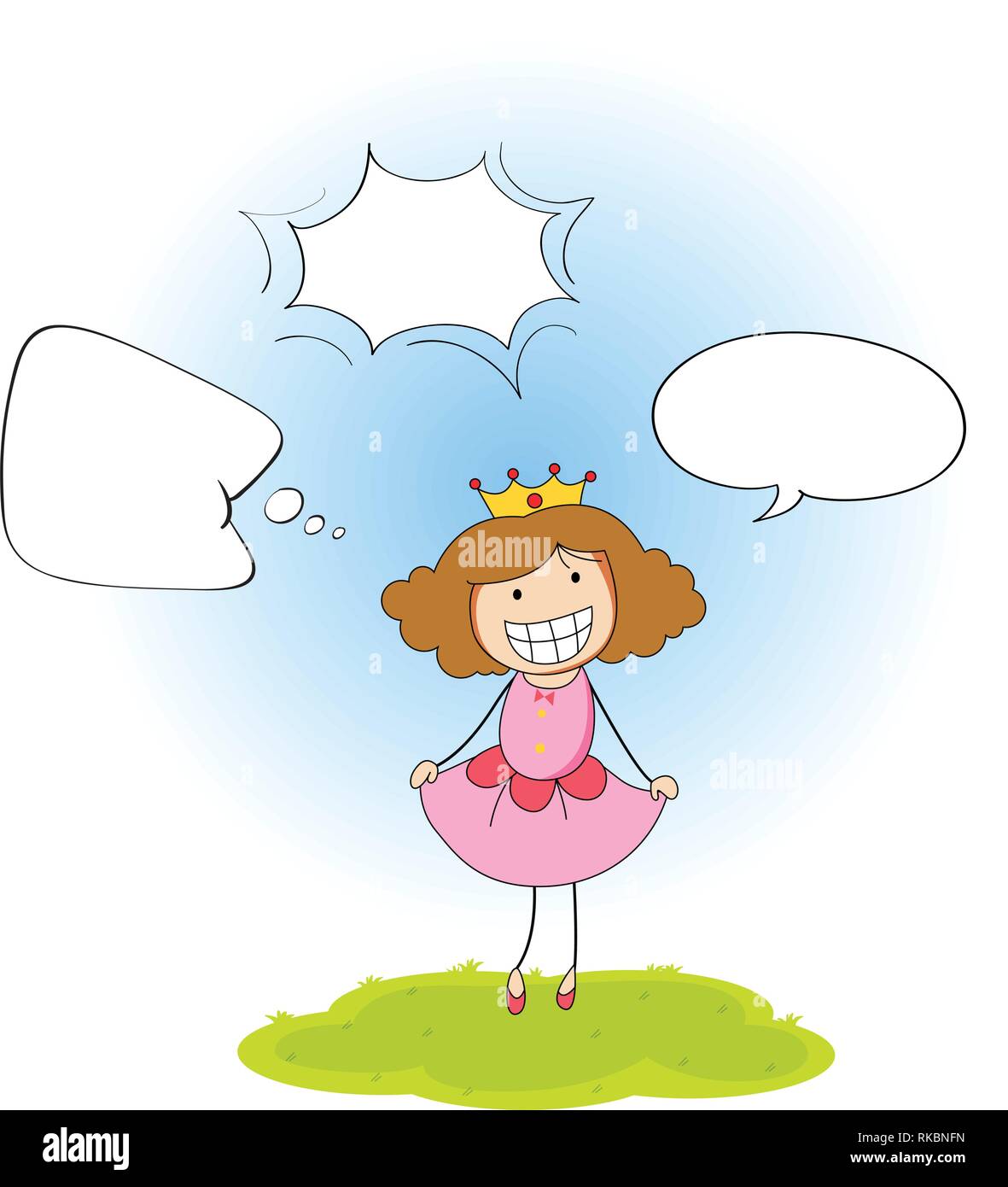 A princess with speech balloon illustration Stock Vector Image & Art ...