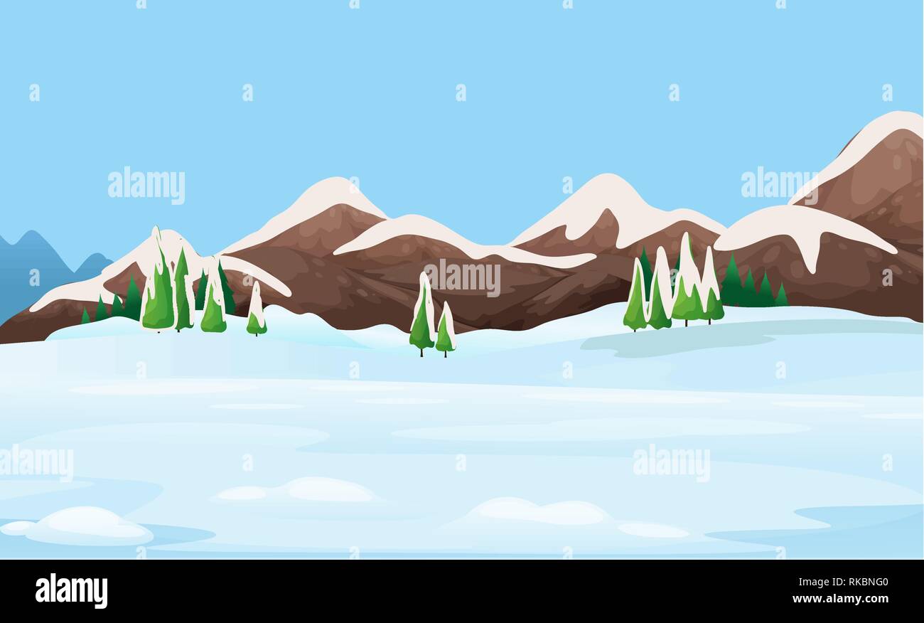 An ice nature landscape illustration Stock Vector Image & Art - Alamy