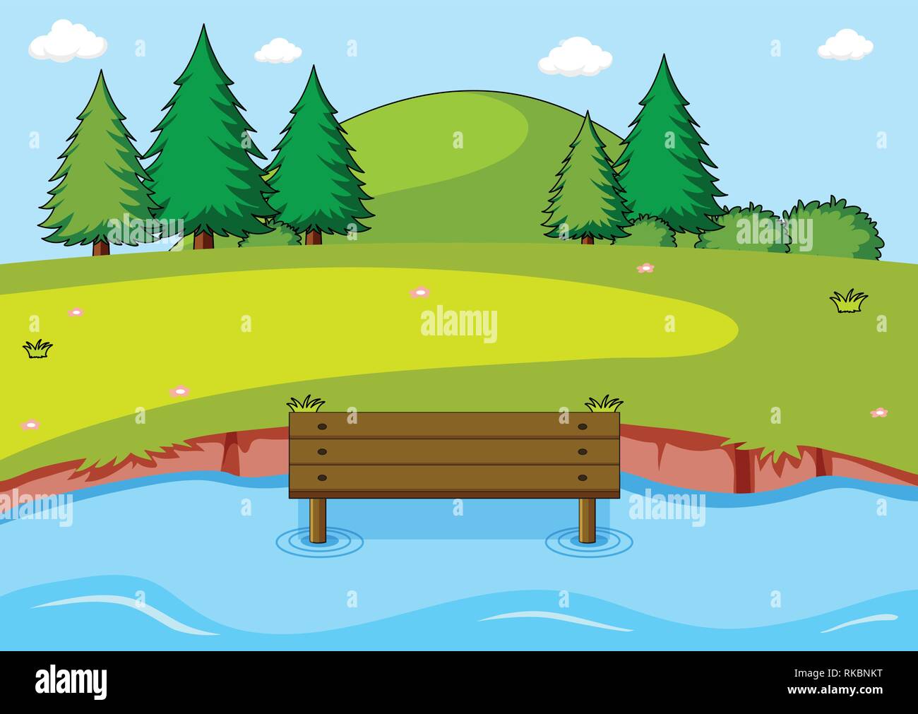 A simple nature scene illustration Stock Vector Image & Art - Alamy