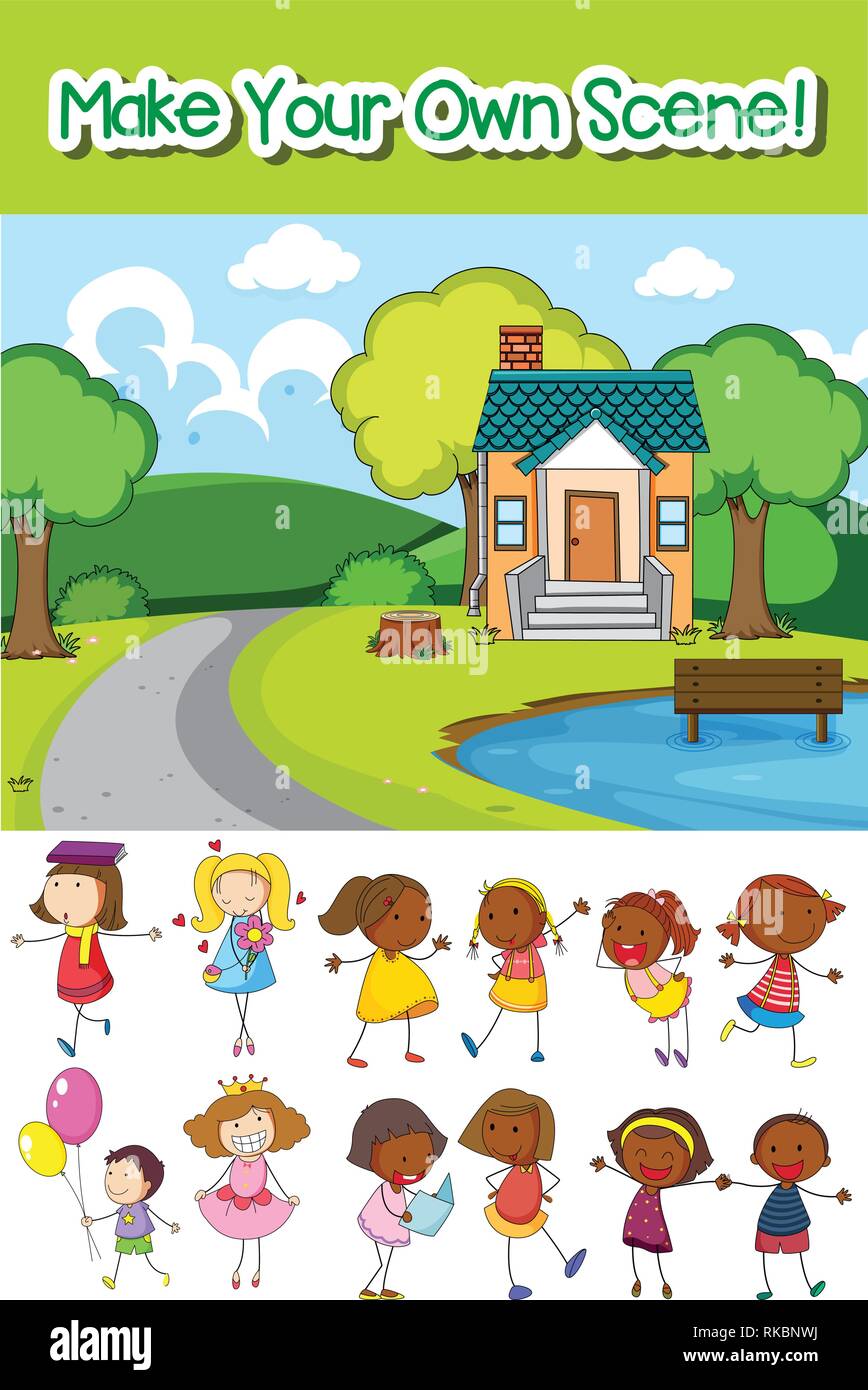 Make your own scene illustration Stock Vector Image & Art - Alamy
