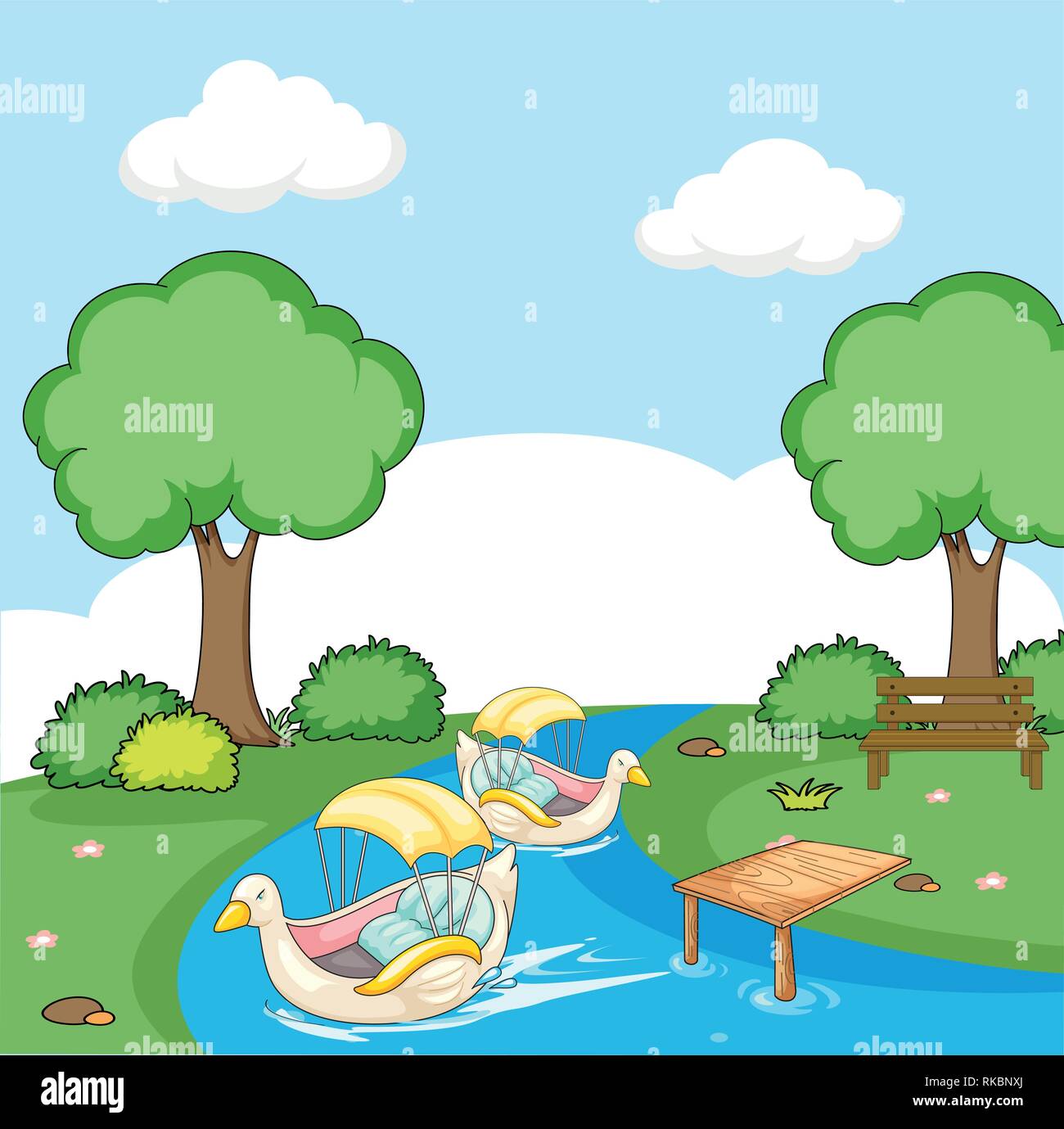 A simple nature landscape illustration Stock Vector Image & Art - Alamy