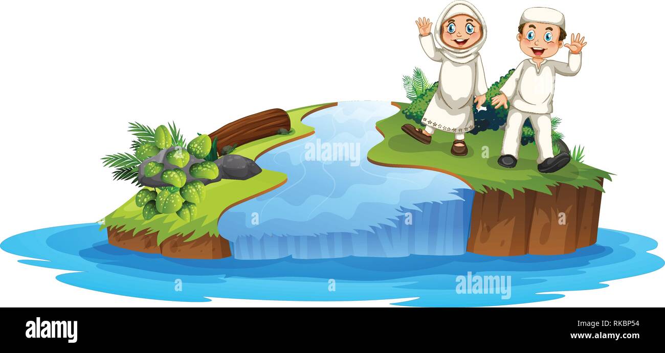 Muslim couple in nature illustration Stock Vector Image & Art - Alamy